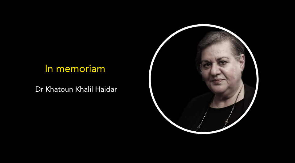 In Memoriam - Dr Khatoun Khalil Haidar | Free Press Unlimited
